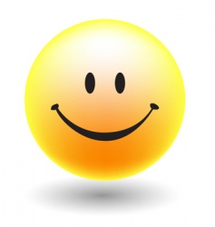 A happy smiley face button Royalty Free Vector Image