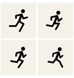 Active running man shape concept Royalty Free Vector Image
