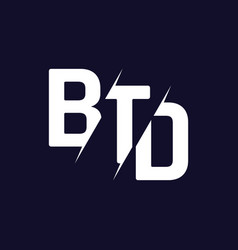 Monogram letters initial logo design bdx Vector Image