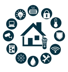 Smart house icon design Royalty Free Vector Image
