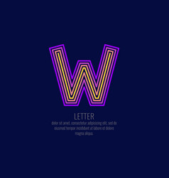 Linear w letter logo modern monogram maze shape Vector Image