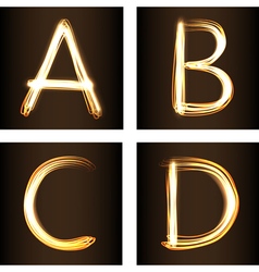 Letter d latin alphabet display Royalty Free Vector Image
