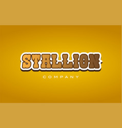 Cattle western style word text logo design icon Vector Image