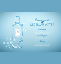 Original advertising poster design with water Vector Image