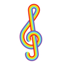 Rainbow musical key Royalty Free Vector Image - VectorStock