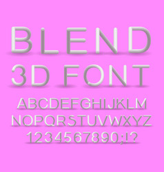 Font set with full alphabet glossy pink paint Vector Image