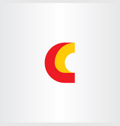 Hc h c letter modern logo design with yellow Vector Image