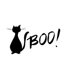 Boo ink hand lettering modern brush calligraphy Vector Image