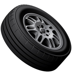 Vehicular wheel isolated Royalty Free Vector Image