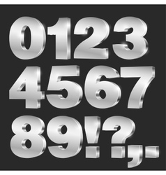 3d numbers isolated on transparent Royalty Free Vector Image