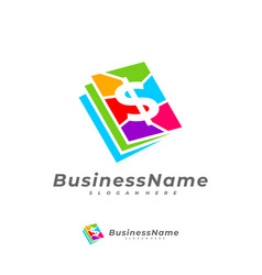 Colorful money logo template creative money logo Vector Image