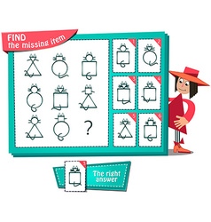 Find the missing item Royalty Free Vector Image