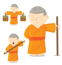 Monk cartoon Royalty Free Vector Image - VectorStock