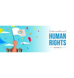 International human rights card for people help Vector Image