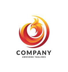Phoenix circle logo Royalty Free Vector Image - VectorStock