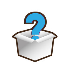 Box question mark image Royalty Free Vector Image