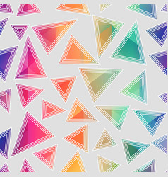 Rainbow triangle seamless pattern Royalty Free Vector Image