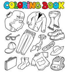 Coloring book dress collection 1 Royalty Free Vector Image