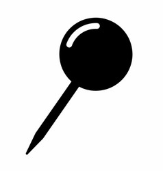 Black pushpin icon Royalty Free Vector Image - VectorStock