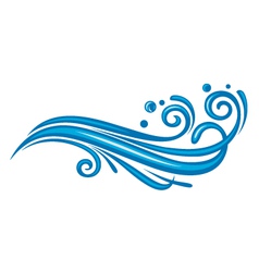 Wave realistic water splashes liquid surface Vector Image