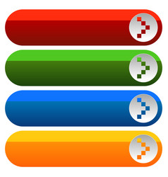 Rounded button banner backgrounds in 5 colors Vector Image