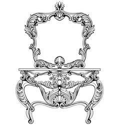 Baroque mirror frame Royalty Free Vector Image