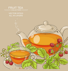 Raspberry tea Royalty Free Vector Image - VectorStock
