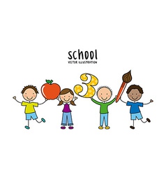 Kid school cartoon Royalty Free Vector Image - VectorStock
