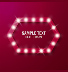 Bulb frames on red background Royalty Free Vector Image