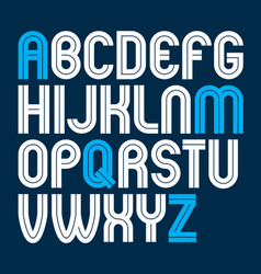 Bold upper case alphabet letters collection made Vector Image