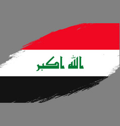 Grunge and distressed flag iraq Royalty Free Vector Image