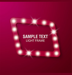 Bulb frames on red background Royalty Free Vector Image