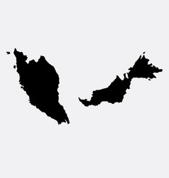 Administrative map sarawak malaysia Royalty Free Vector