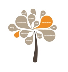 Tree chat Royalty Free Vector Image - VectorStock