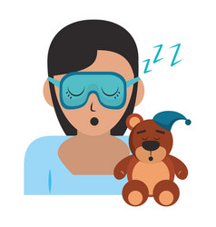 Sleep and rest cartoons Royalty Free Vector Image