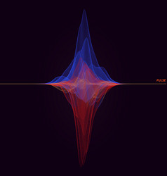Set energy chaotic waves sound or energy waves Vector Image