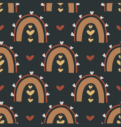 Ornate rainbow seamless pattern Royalty Free Vector Image