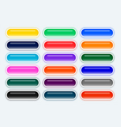 Colorful empty web button set Royalty Free Vector Image