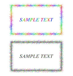 Colorful and monochrome card frame designs Vector Image