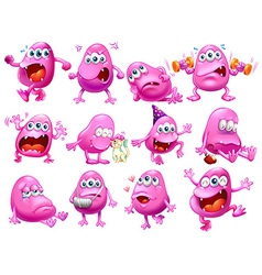 Pastry roll cartoon with many expressions Vector Image