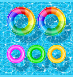 Colorful swim rings set Royalty Free Vector Image