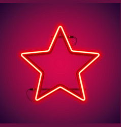 Rectangular red neon frame Royalty Free Vector Image