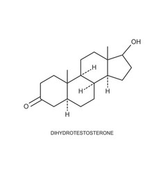 Dht icon dihydrotestosterone hormone chemical Vector Image