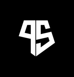 Ps logo monogram with square rotate style design Vector Image