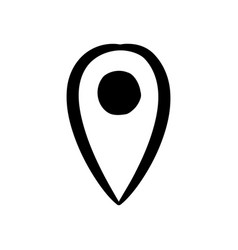 Hand drawn coordinates location point gps map Vector Image