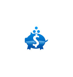 Dollar coin logo icon Royalty Free Vector Image