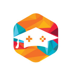 Game education logo design template Royalty Free Vector