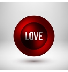 Red love bubble badge Royalty Free Vector Image