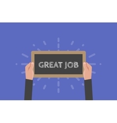 Hand hold empty a4 paper Royalty Free Vector Image