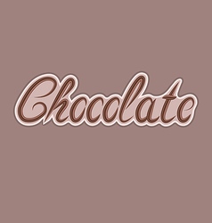 Calligraphic title made chocolate design Vector Image